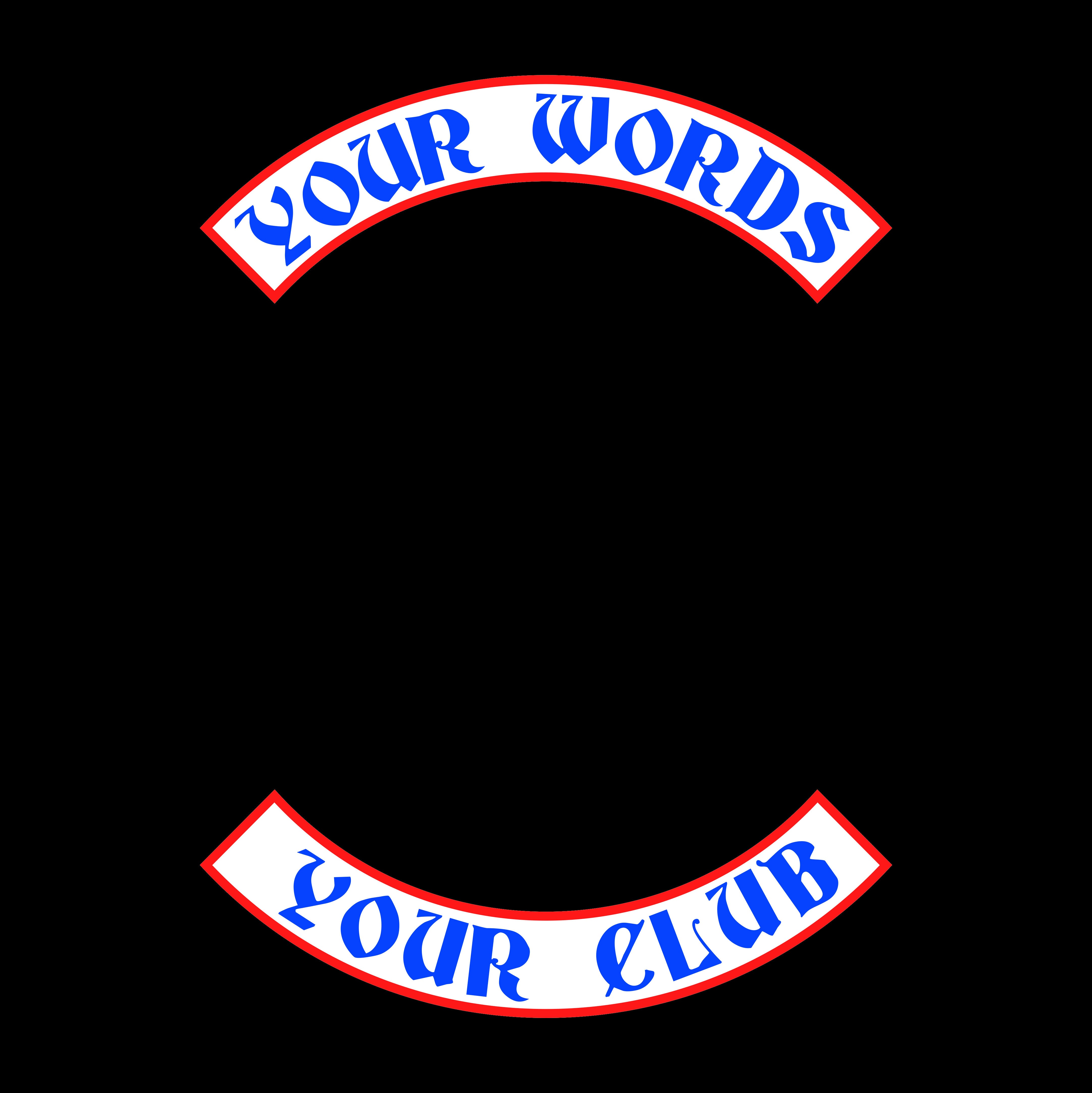 Custom Top & Bottom Rockers -TB5 - MotorcycleClubStore