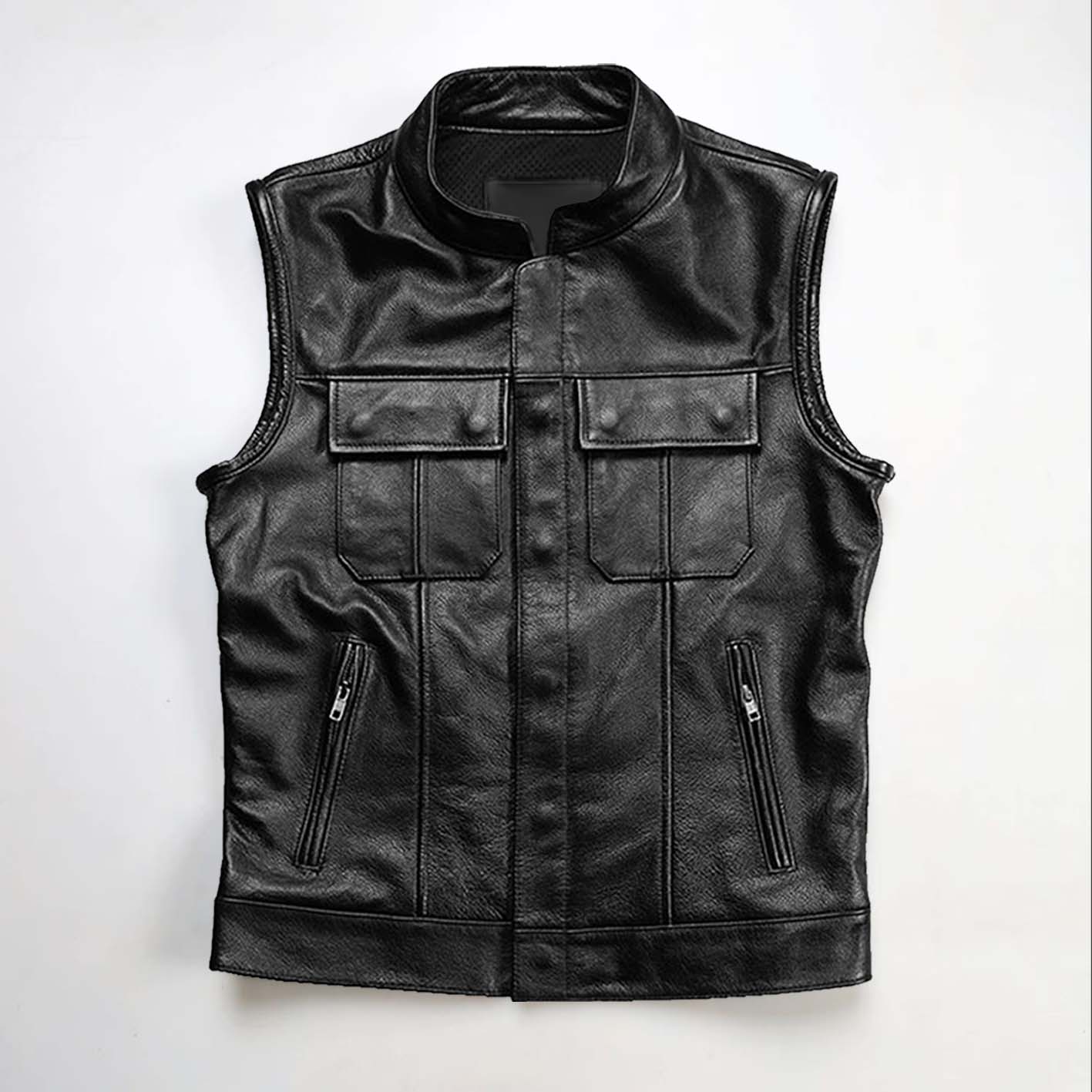 CUSTOM LEATHER VEST, DESIGNED FOR MOTORCYCLE CLUB MEMBERS MC-VEST02 ...