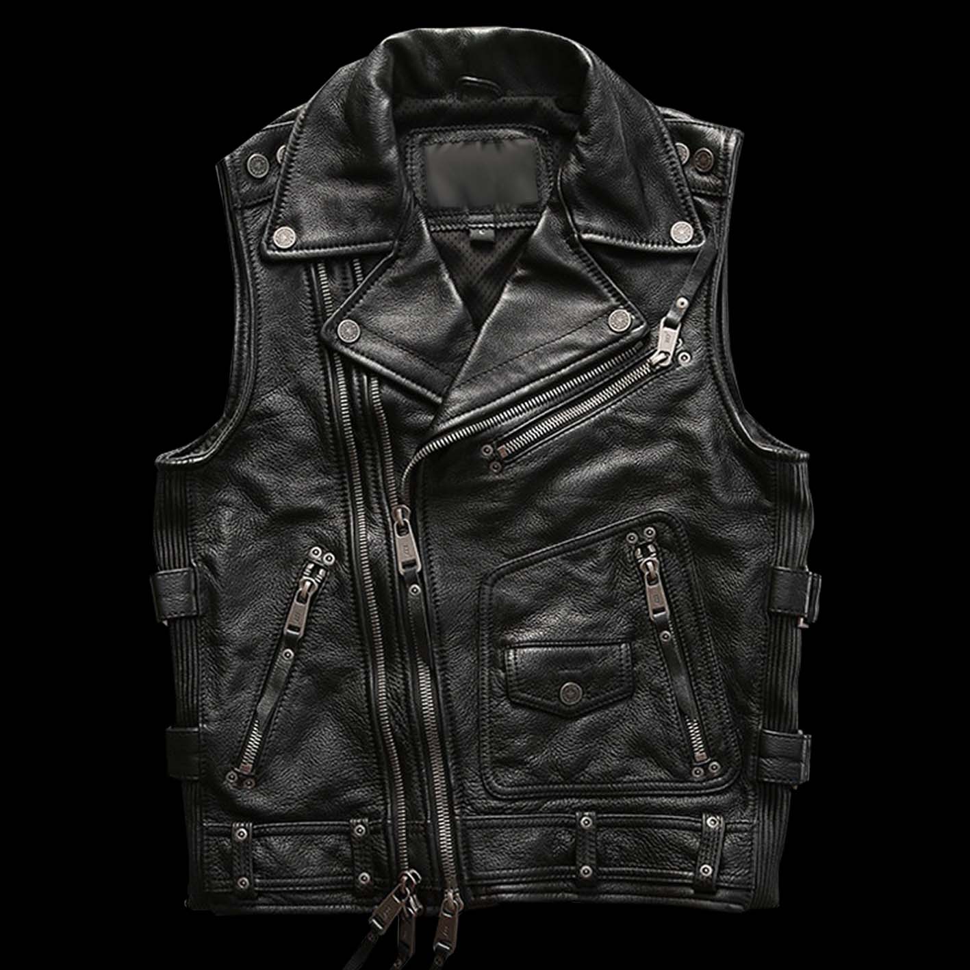 HARLEY LAPEL COWHIDE MC VEST - MotorcycleClubStore
